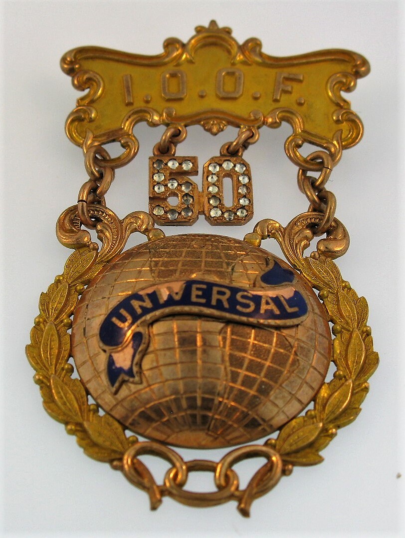 Antique 1800s International Order of Odd Fellows (IOOF) Solid Rose ...