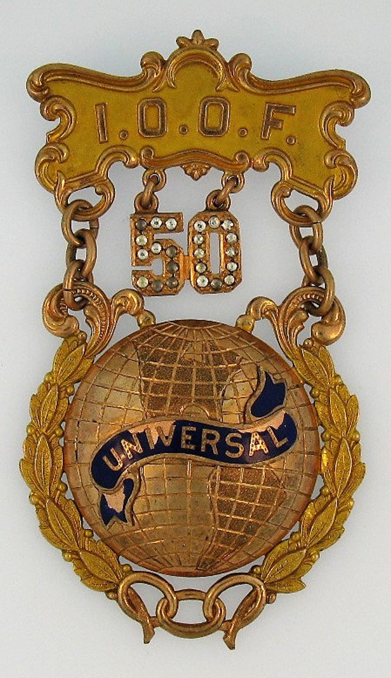 Antique 1800s International Order of Odd Fellows (IOOF) Solid Rose ...