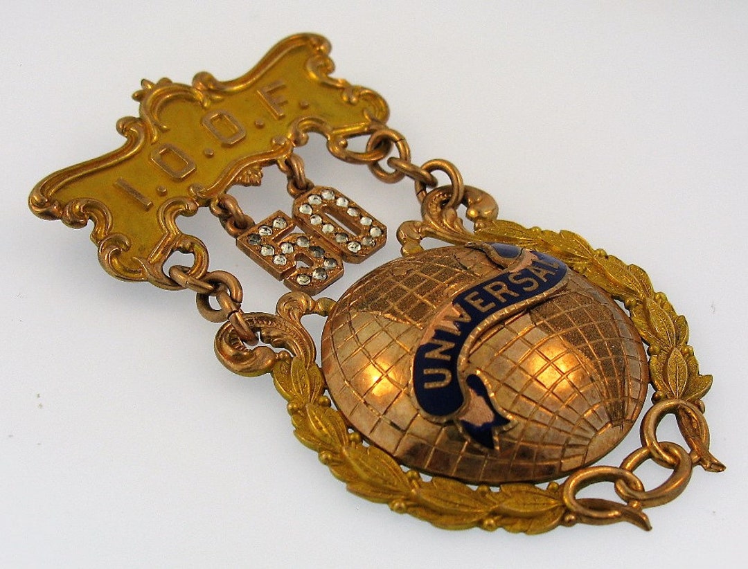 Antique 1800s International Order of Odd Fellows (IOOF) Solid Rose ...