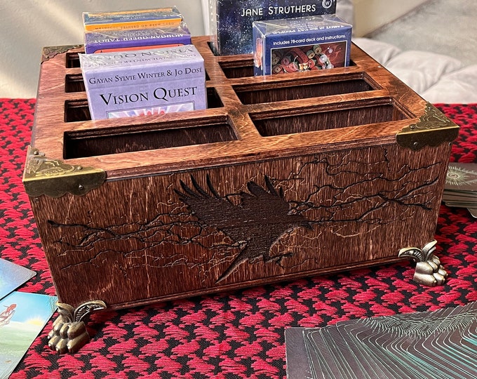 Tarot Deck Display Box the Toracle Altar Box the Raven Laser Engraved ...