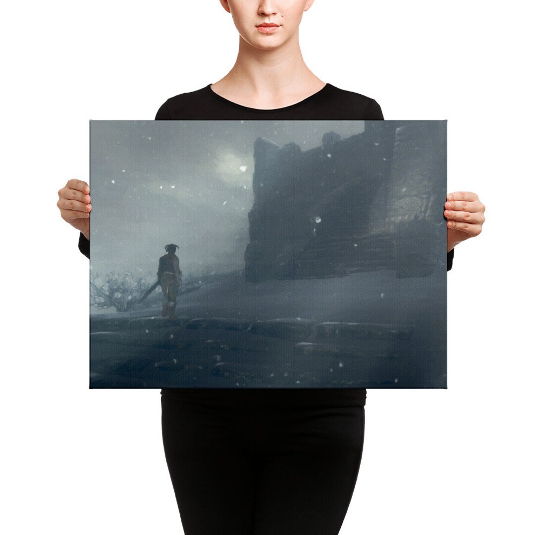 Seven Thousand Steps 24x18 Skyrim Inspired Canvas Print - Etsy