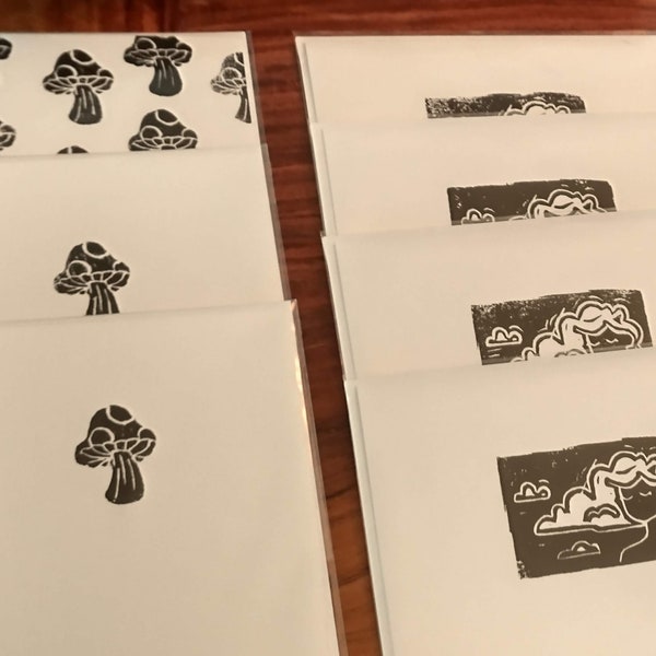 Block Print Cards - Etsy