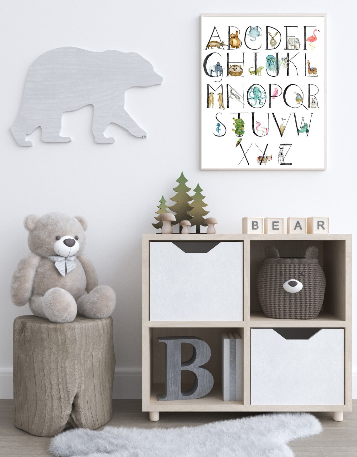 Animal Alphabet Print - Etsy