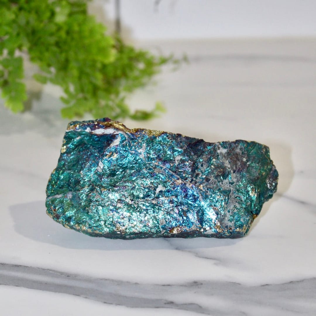 Peacock Ore Chunk Raw Peacock Ore Crystal, Raw Chalcopyrite Stone, Raw ...