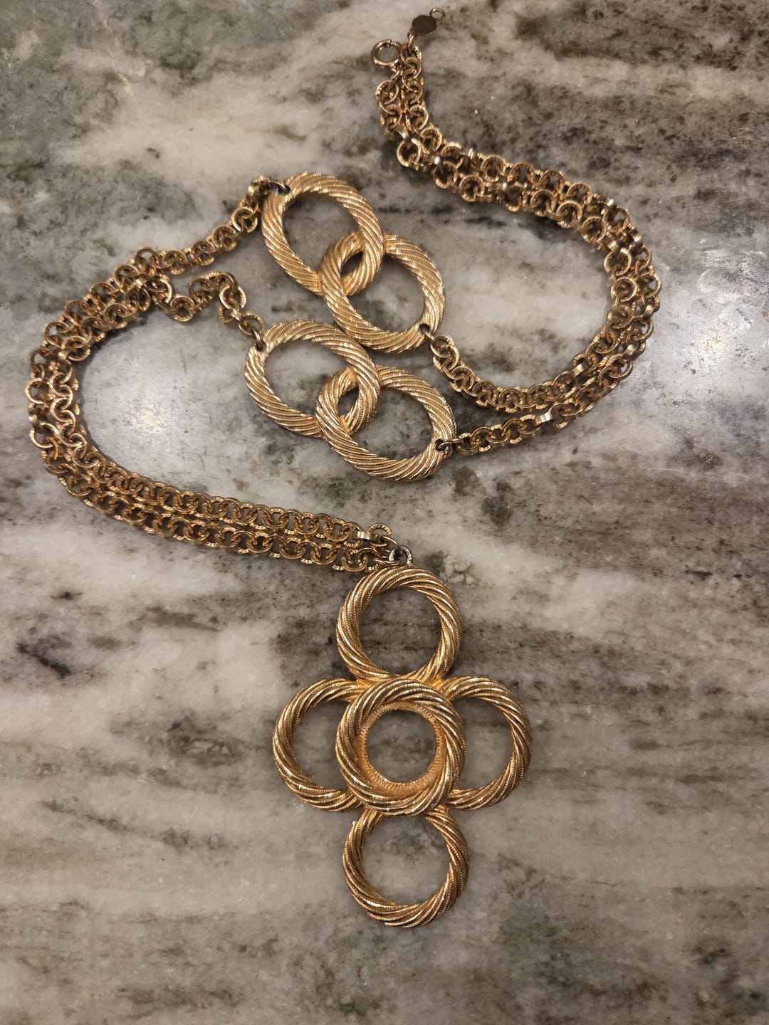 Vintage RARE Accessocraft NYC Statement Figure 8 Cross Necklace ...
