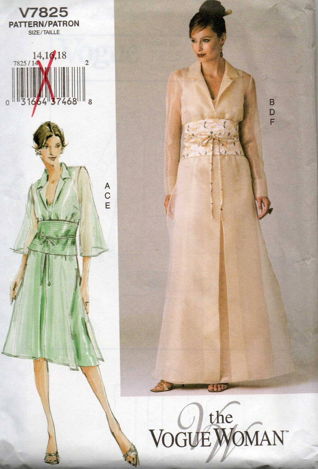 Vogue 7825 Sewing Pattern - Etsy