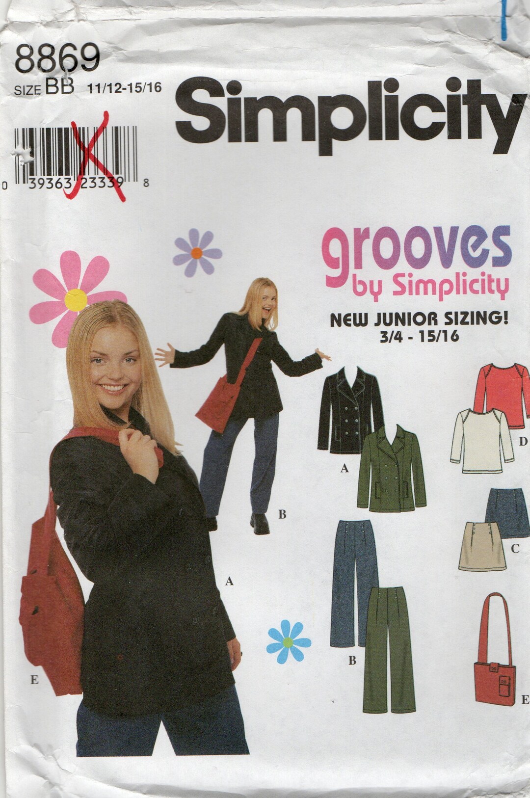 Simplicity Grooves 8869 Sewing Pattern - Etsy