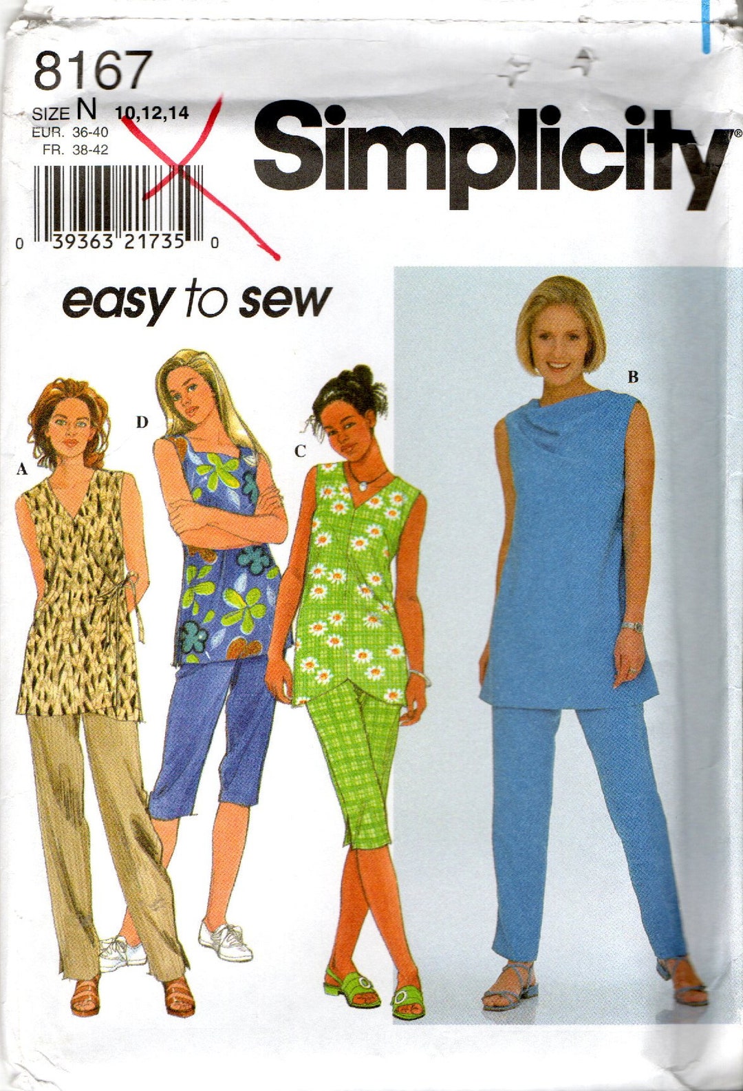 Simplicity 8167 Misses Sewing Pattern Sz 10-14 - Etsy
