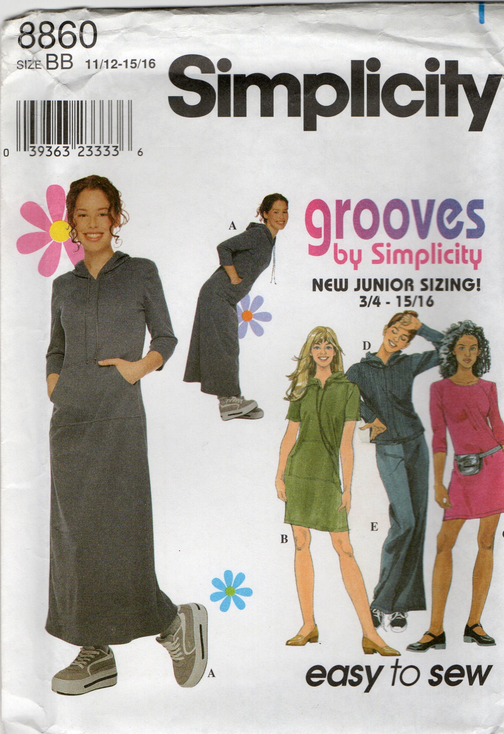 Simplicity Grooves 8860 Sewing Pattern - Etsy