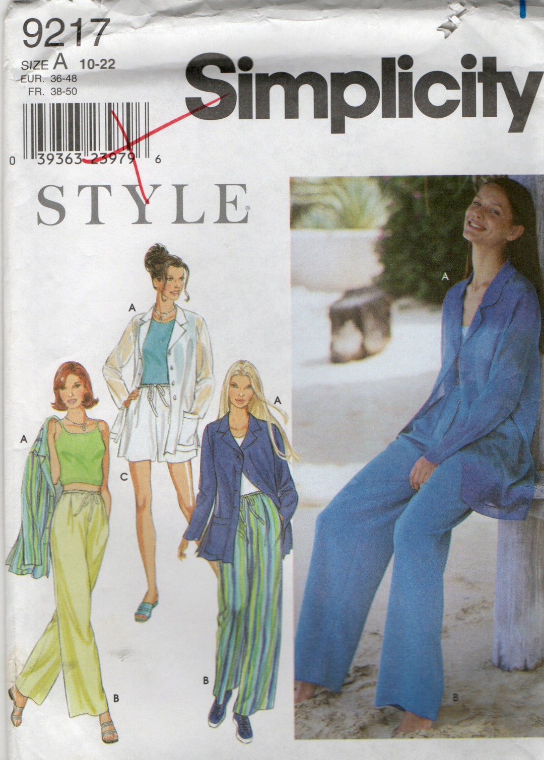 Simplicity Style 9217 Misses Sewing Pattern Sz 10-22 - Etsy