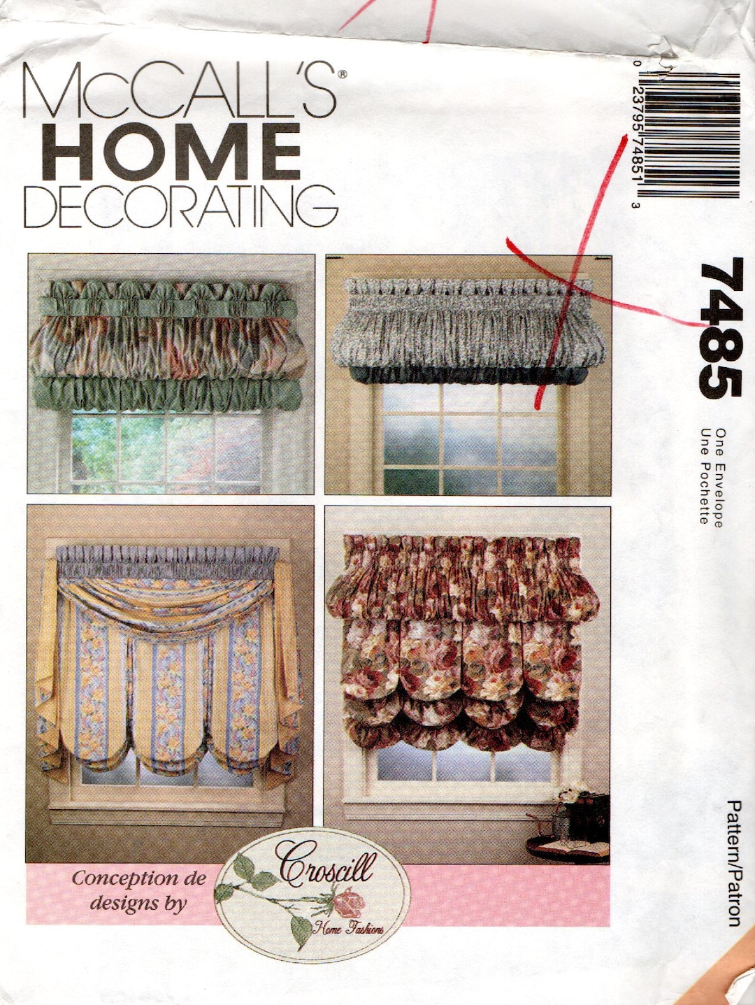 Mccalls 7485 Croscill Window Treatment Sewing Pattern - Etsy