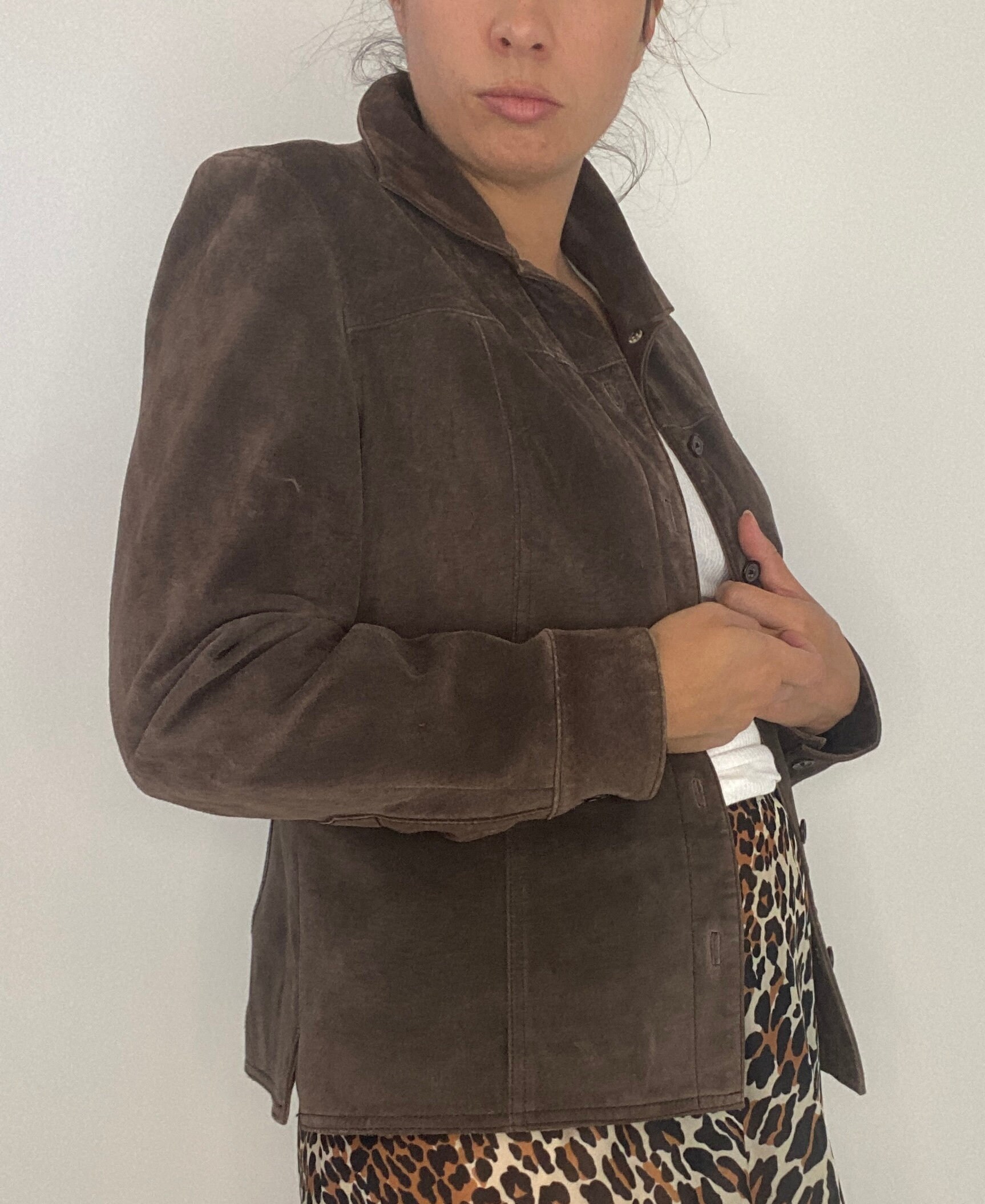 Y2K Cherokee Brand Brown Suede Jacket - Etsy