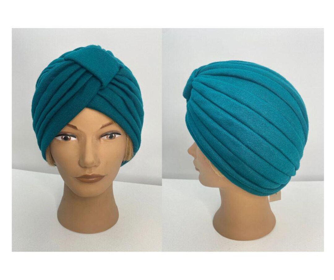 Vintage Betmar Turquoise Turban Head Wrap Hat 1970s - Etsy