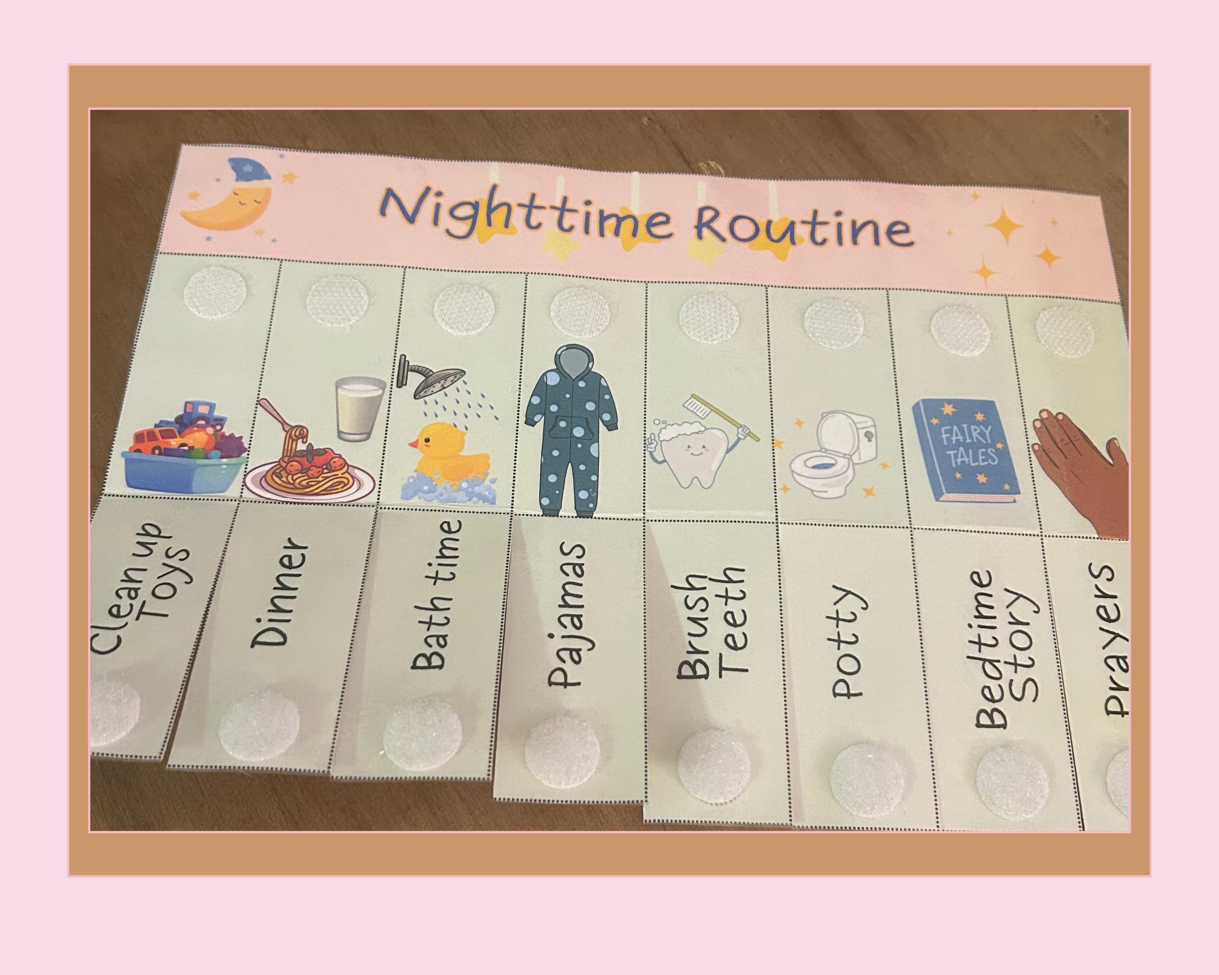 Editable Bedtime Routine Chart - Etsy