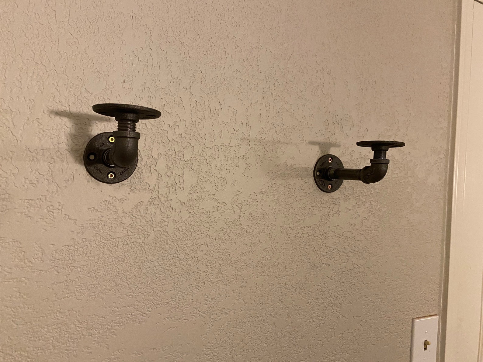 Shelf Brackets Pipe Shelf Bracket-rustic Industrial Pipe - Etsy