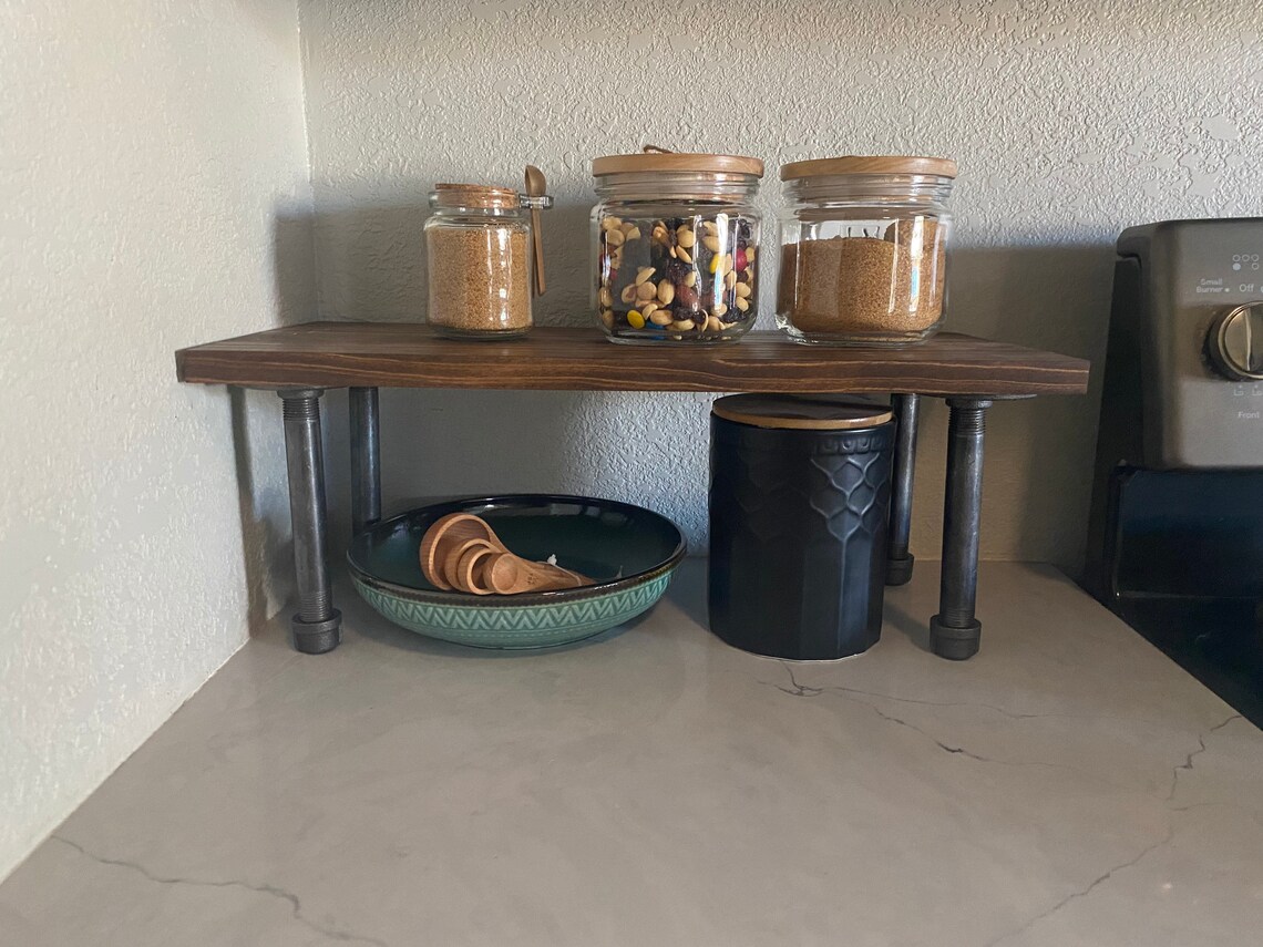 Flat Top 12 Deep Rustic Countertop Shelf Desk - Etsy