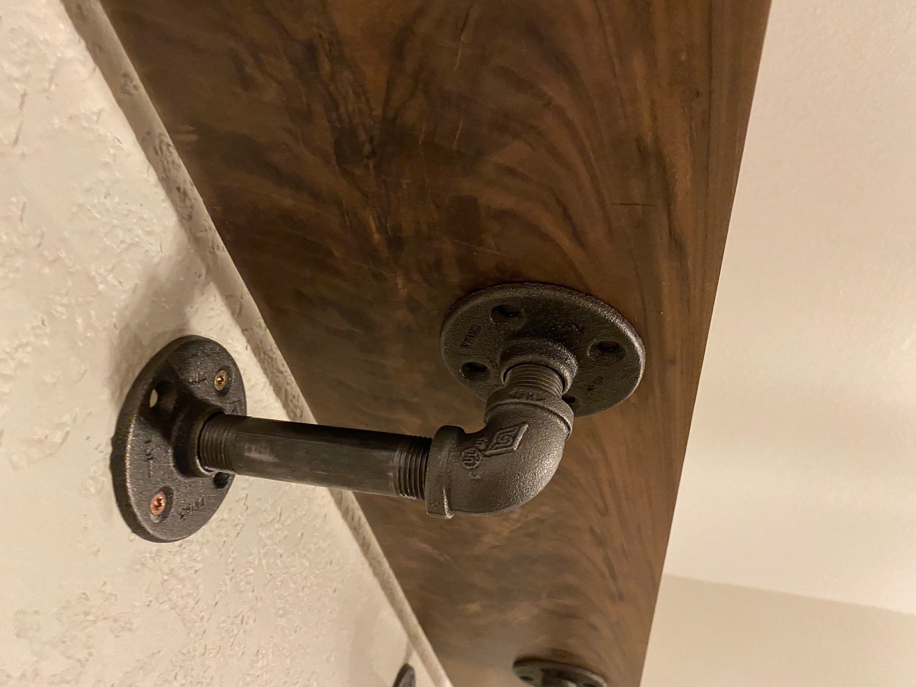 Shelf Brackets Pipe Shelf Bracket-rustic Industrial Pipe - Etsy