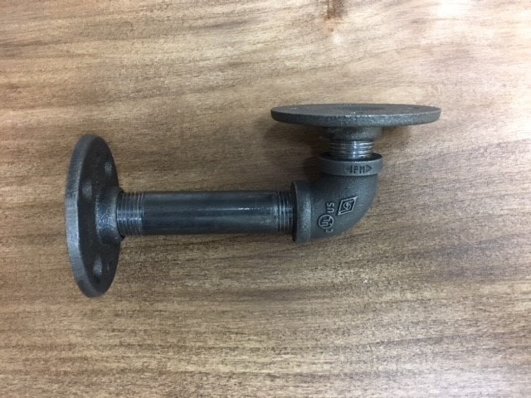 Shelf Brackets Pipe Shelf Bracket-rustic Industrial Pipe Bracket Shelf ...