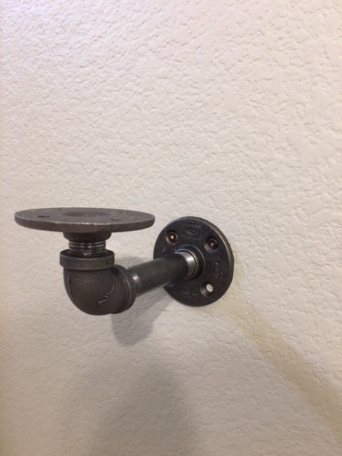 Shelf Brackets Pipe Shelf Bracket-rustic Industrial Pipe - Etsy