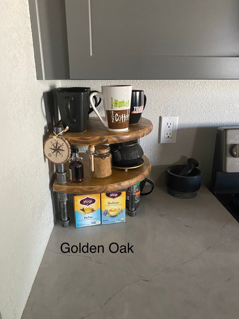 Corner Counter Top Shelf Coffee Bar Organizer Kitchen - Etsy