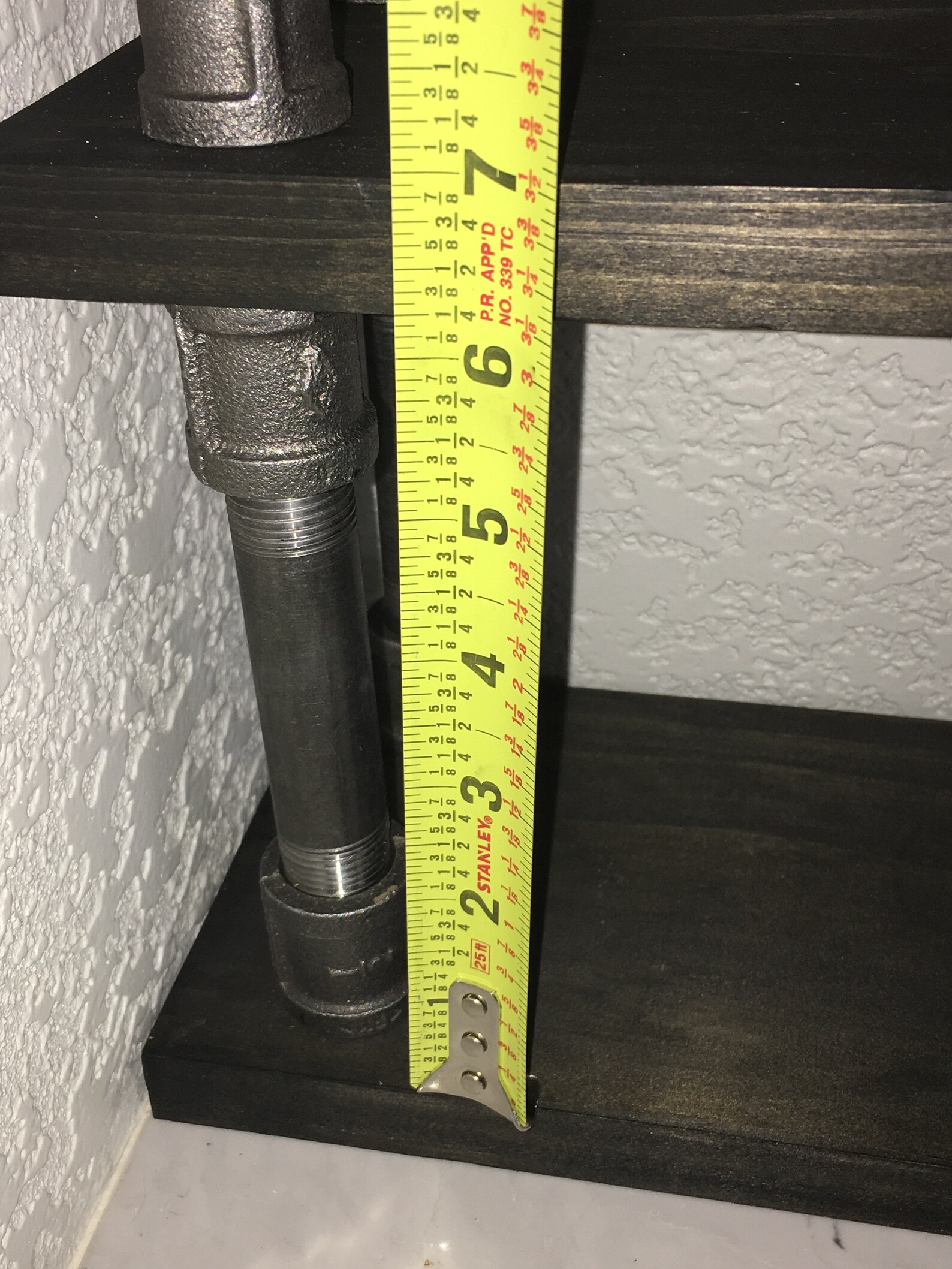 2-tier Countertop Shelf, Spice Rack, Kitchen Wood Pipe Riser, Rustic ...