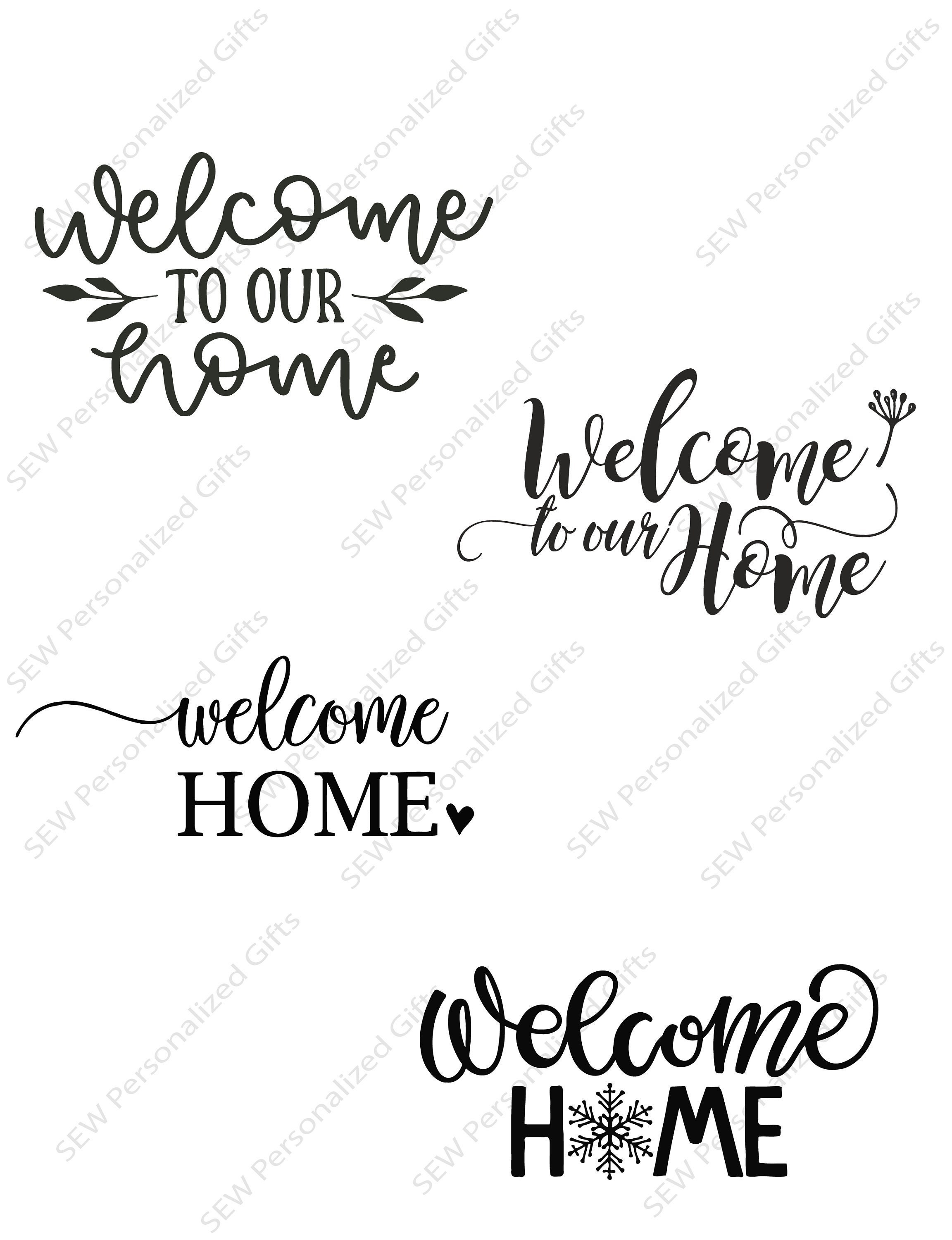 SVG Vector Files Word Art Welcome Home Bundle - Etsy