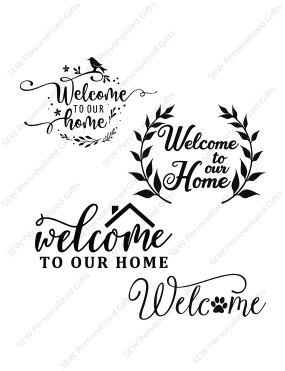 SVG Vector Files Word Art Welcome Bundle - Etsy
