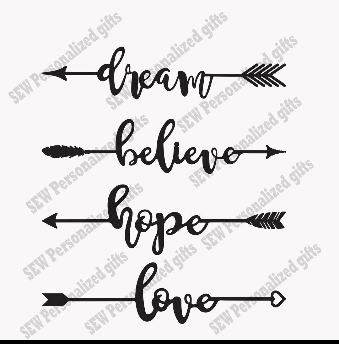 SVG, Vector Files Word Art Arrow Bundle - Etsy