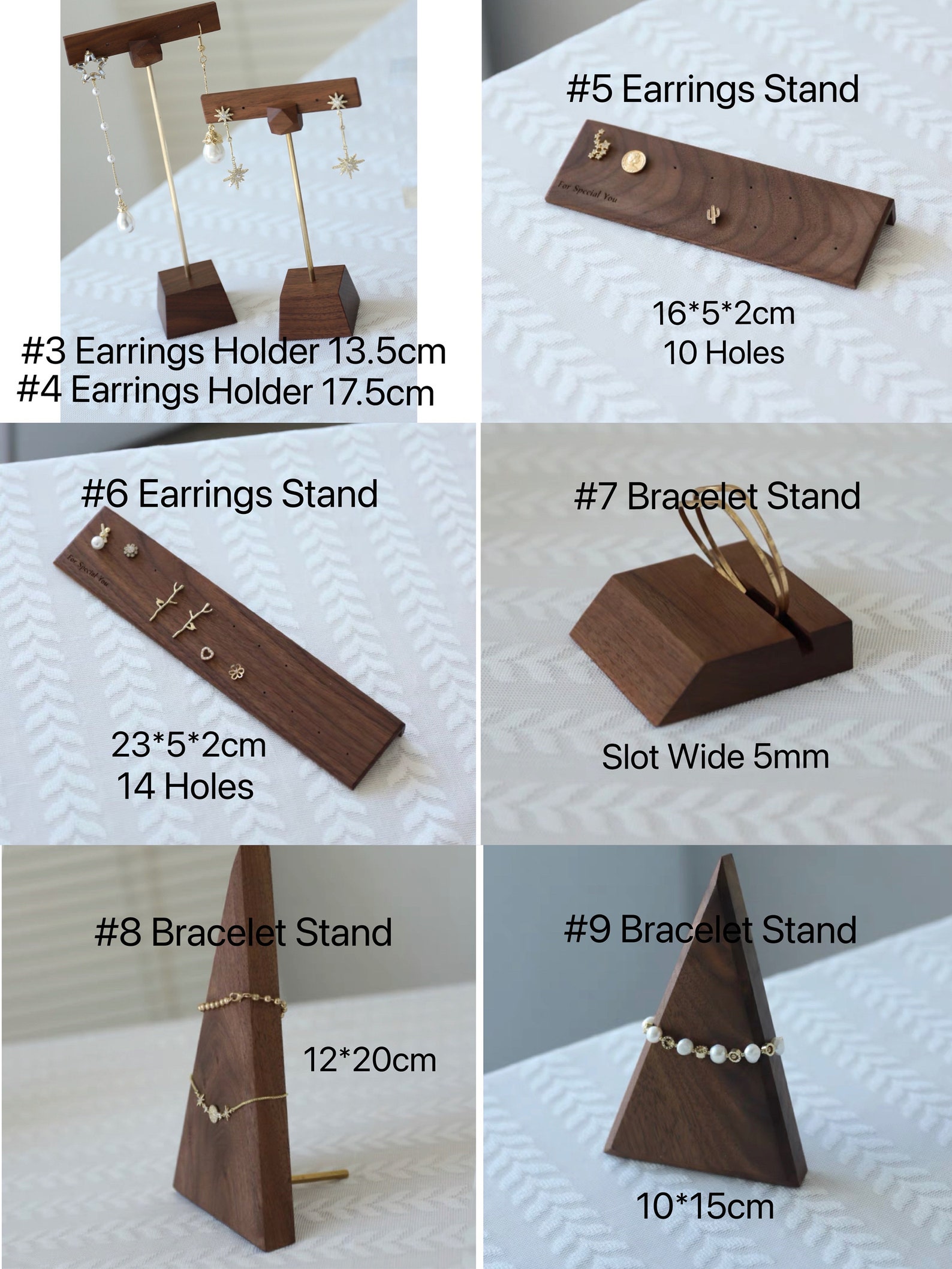 Wood Jewelry Display Set Earring Display Stand Earrings - Etsy