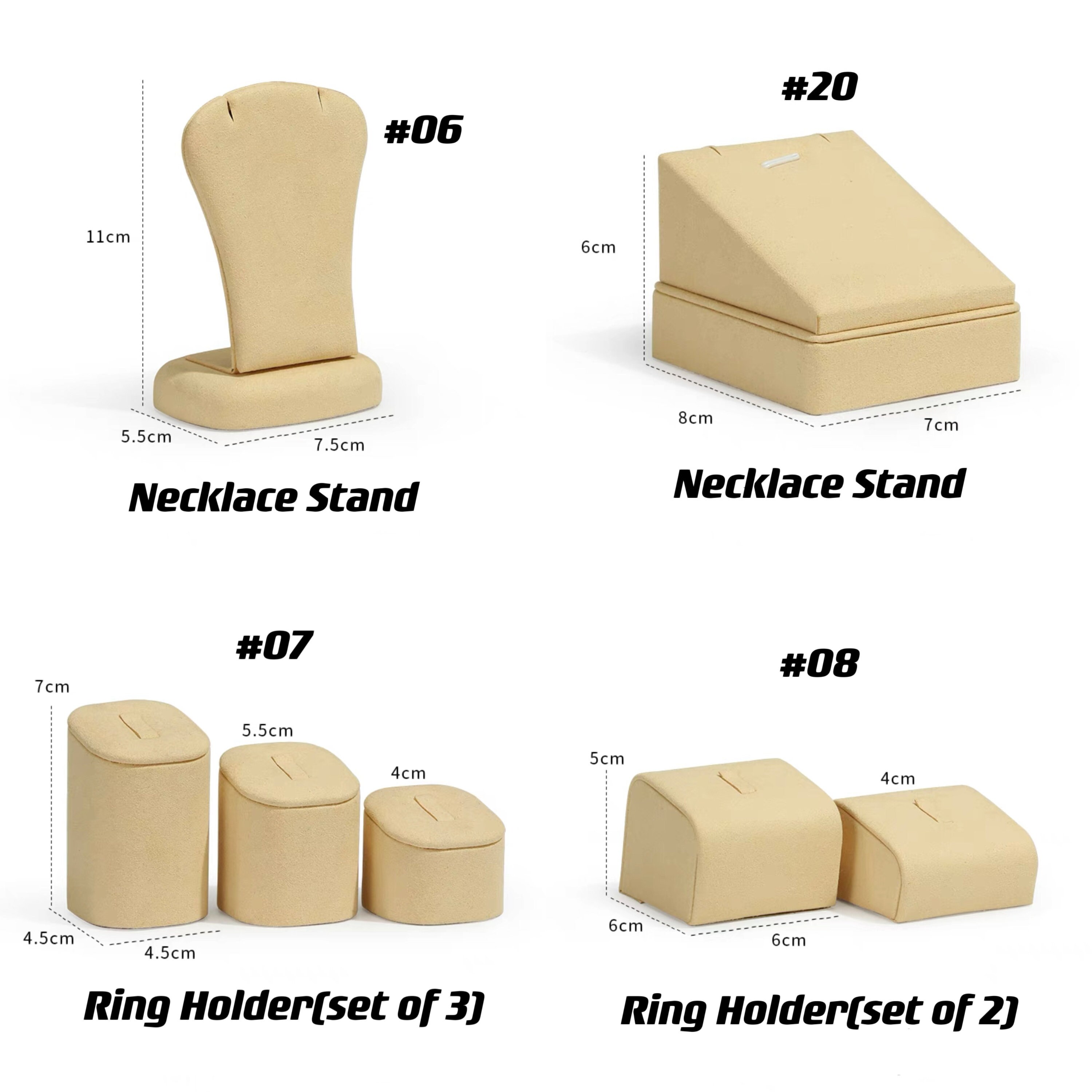 Beige Jewelry Display Set Necklace Display Set Ring Display - Etsy