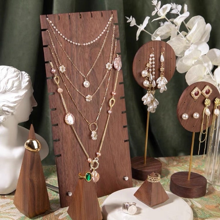 Earring Display Stand Wood Earrings Holder Stand Jewelry - Etsy