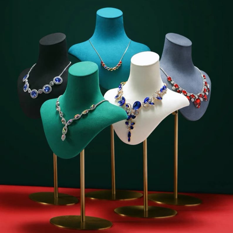 Unique Necklace Display Bust, Adjustable Necklace Mannequin Stand ...