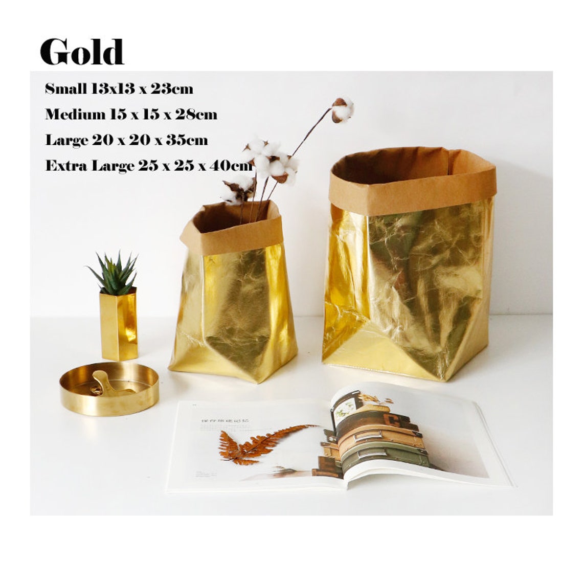 Washable Kraft Paper Container for Storagefoodplantinggift - Etsy