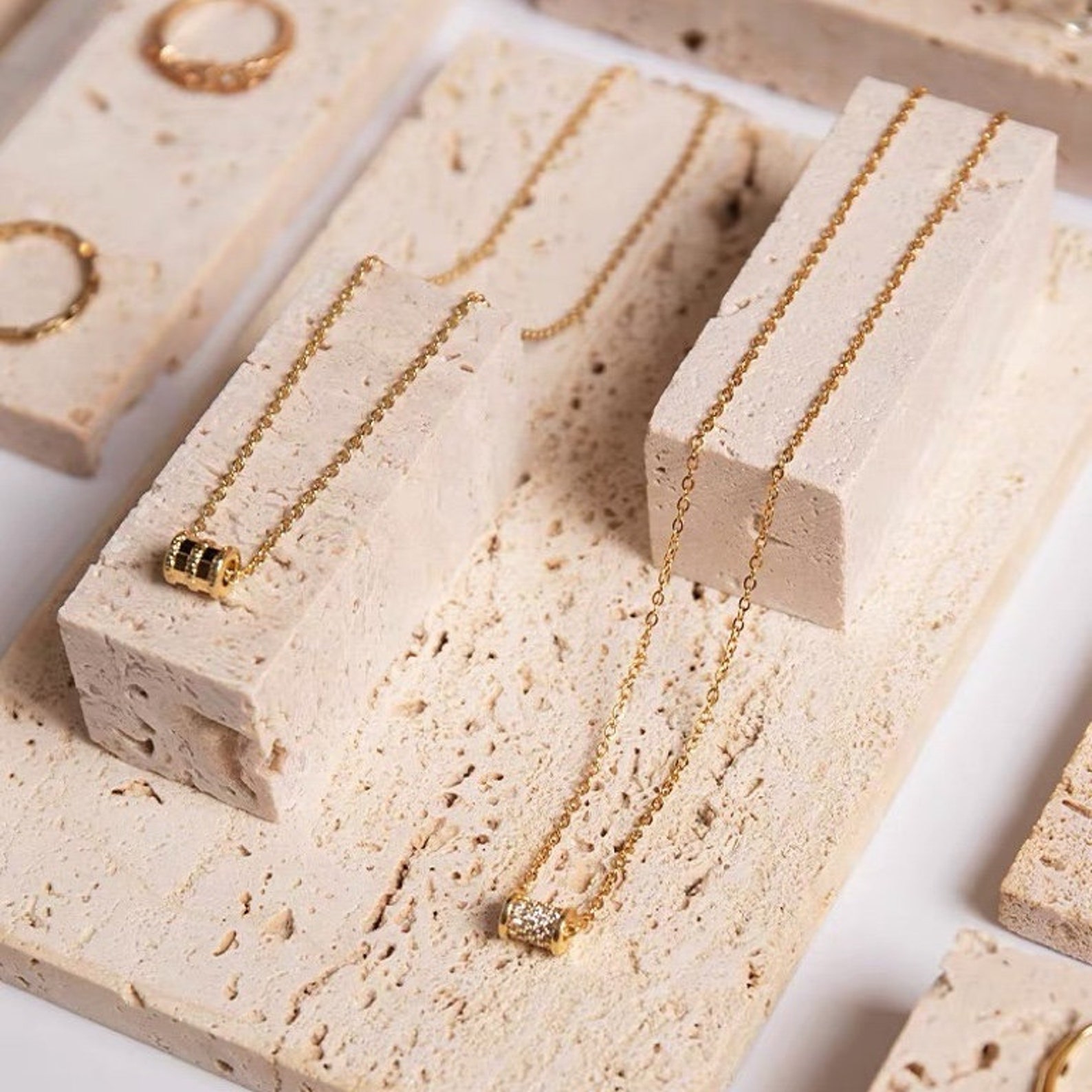 Stone Jewelry Display Set, Jewelry Risers and Platforms, Jewelry ...