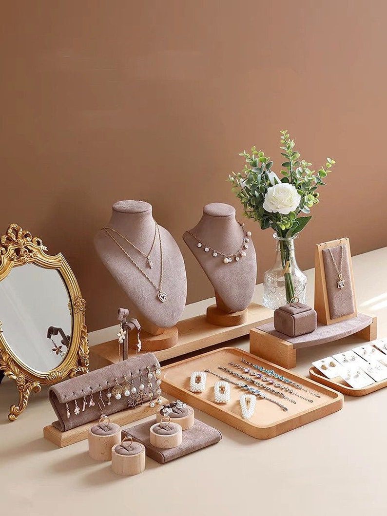Jewelry Display Set, Earrings Display Set, Craft Show, Ring Display ...