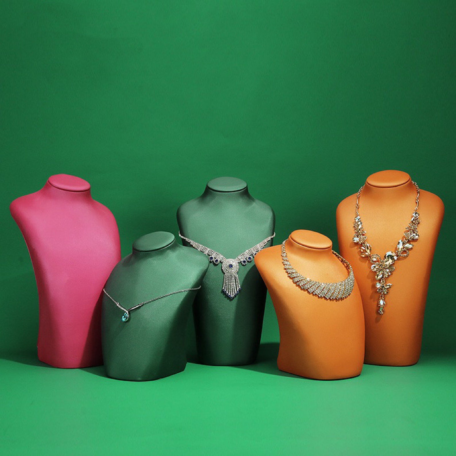 Bright Colored Necklace Display Stand, Jewelry Display Set, Unique ...
