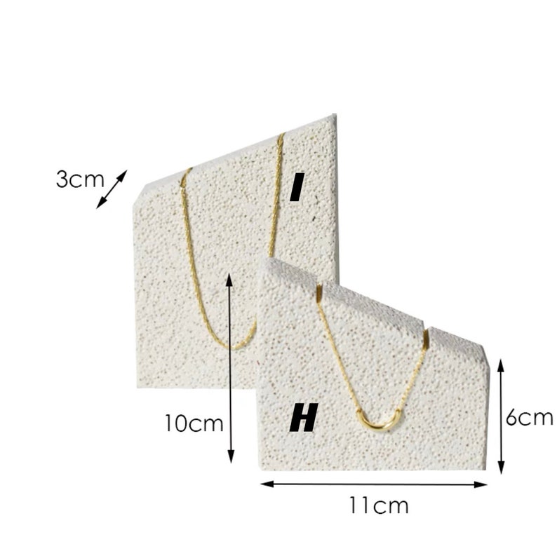 Milk White Stone Jewelry Display Set Jewelry Risers and - Etsy