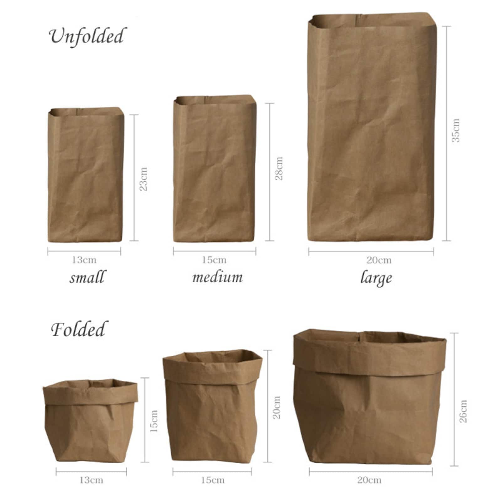 Washable Kraft Paper Container for Storagefoodplantinggift - Etsy