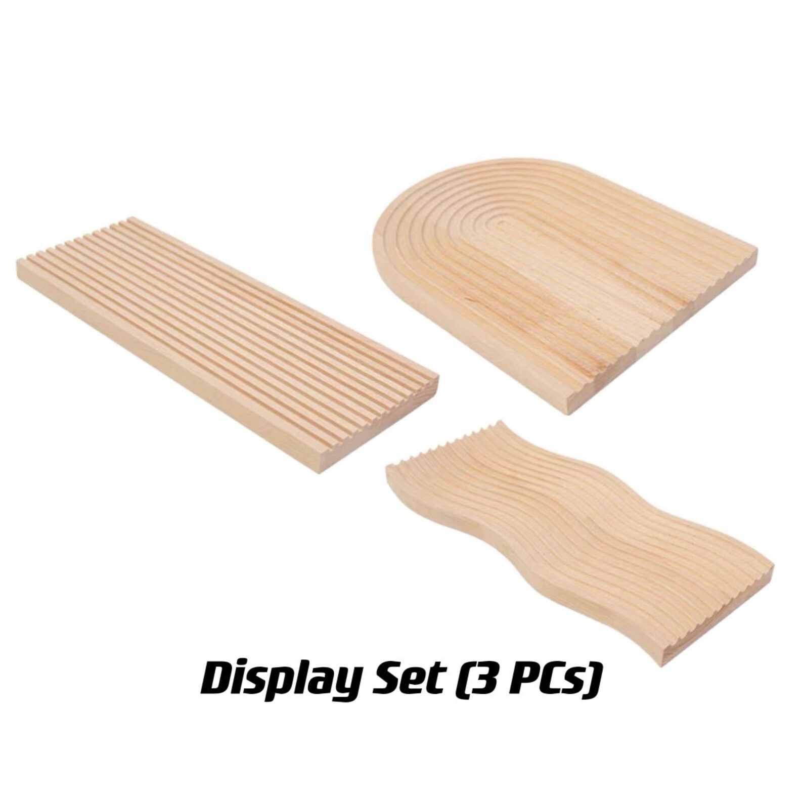 Light Wood Ring Display Stand, Jewelry Display Set, Necklace Display ...