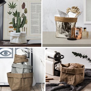 Washable Kraft Paper Container for Storage,food,planting,gift Wrap and ...