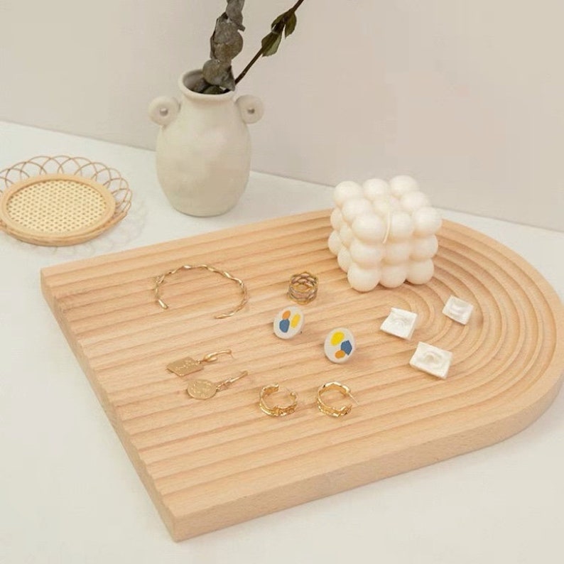 Light Wood Ring Display Stand Jewelry Display Set Necklace | Etsy