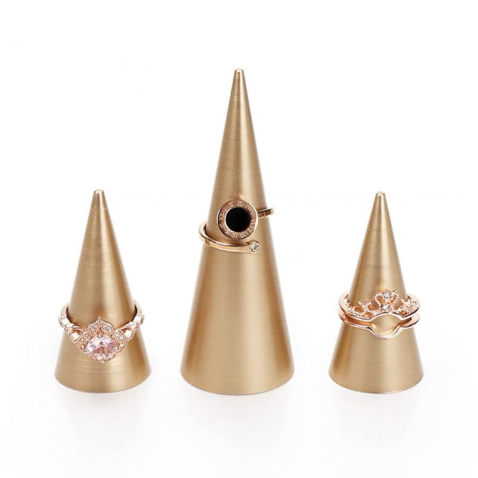 Metal Ring Cone Display Gold Ring Display Holder Ring - Etsy