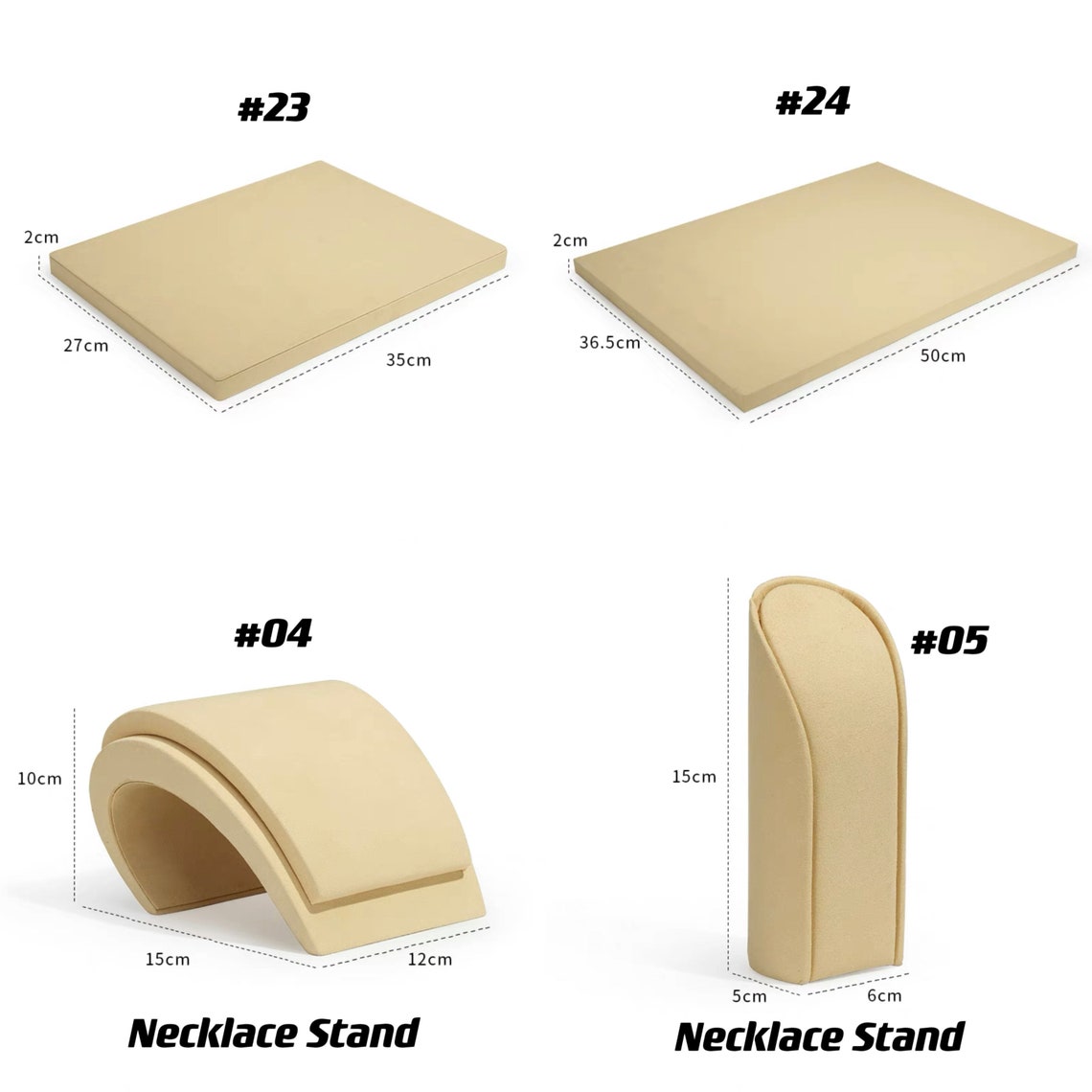 Beige Jewelry Display Set Necklace Display Set Ring Display - Etsy