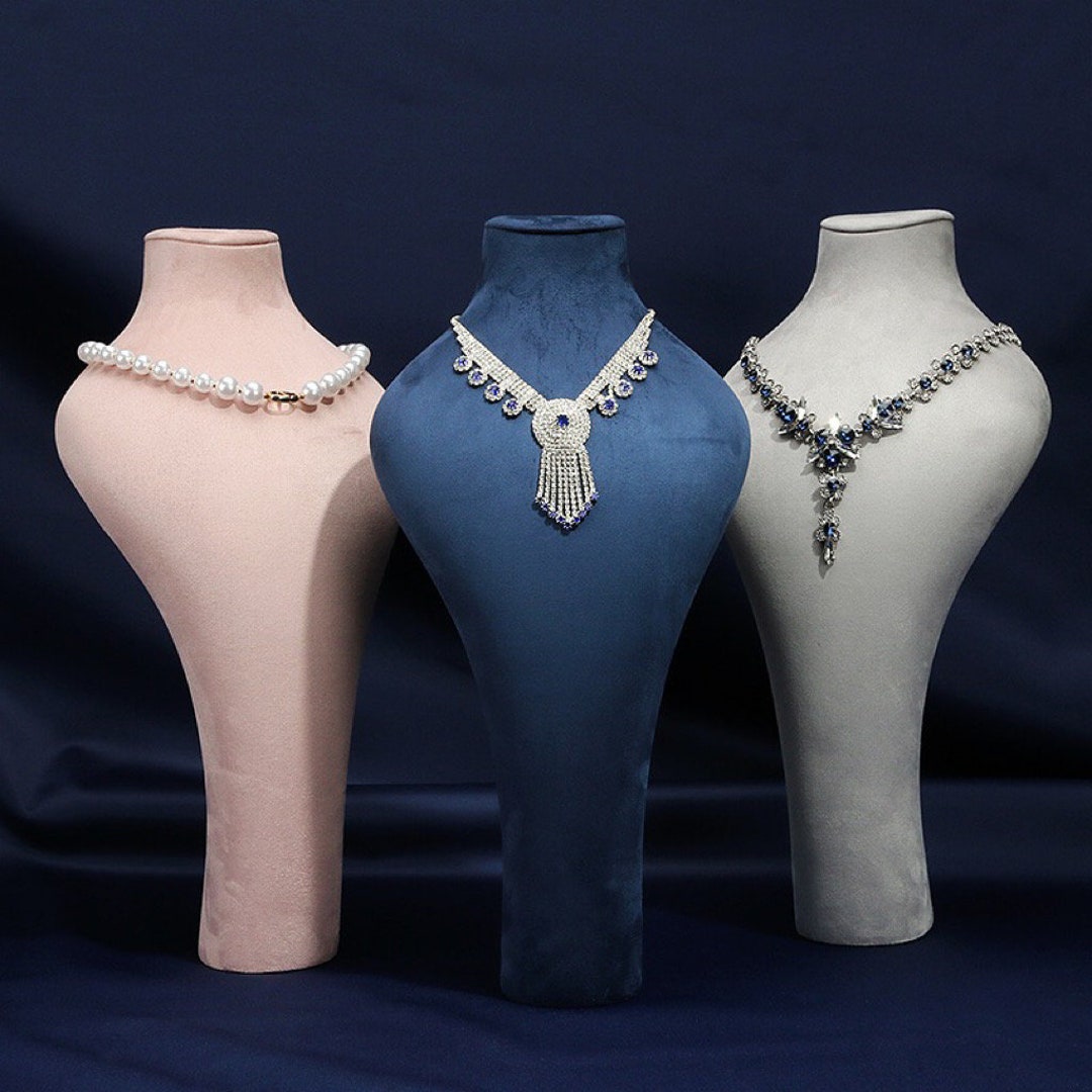 Slender Necklace Display Stand, Elegant Jewelry Display Set, Unique ...