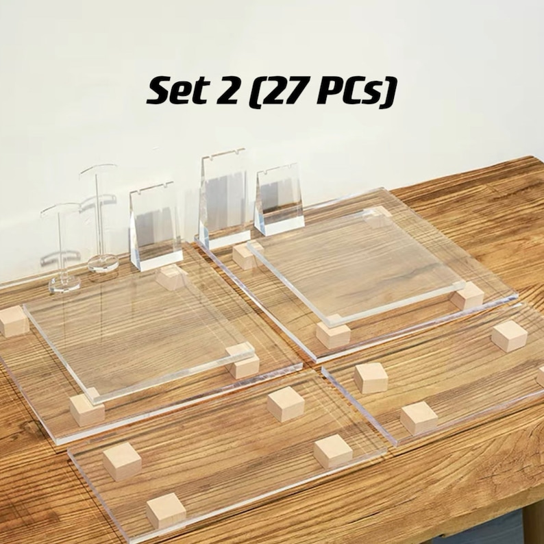 Acrylic Jewelry Display Set Earrings Display Holder Set - Etsy