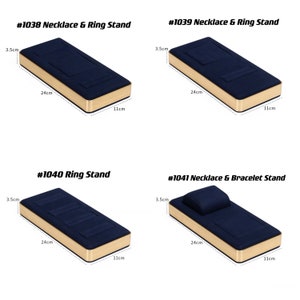 Unique Blue Jewelry Display Tray Set, Necklace Display Stand Set ...