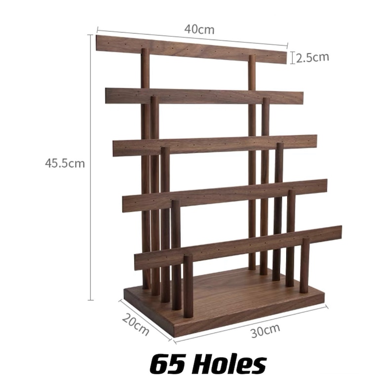 5 Tier Dark Wood Earrings Display, Earrings Organizer, Earrings Rack ...