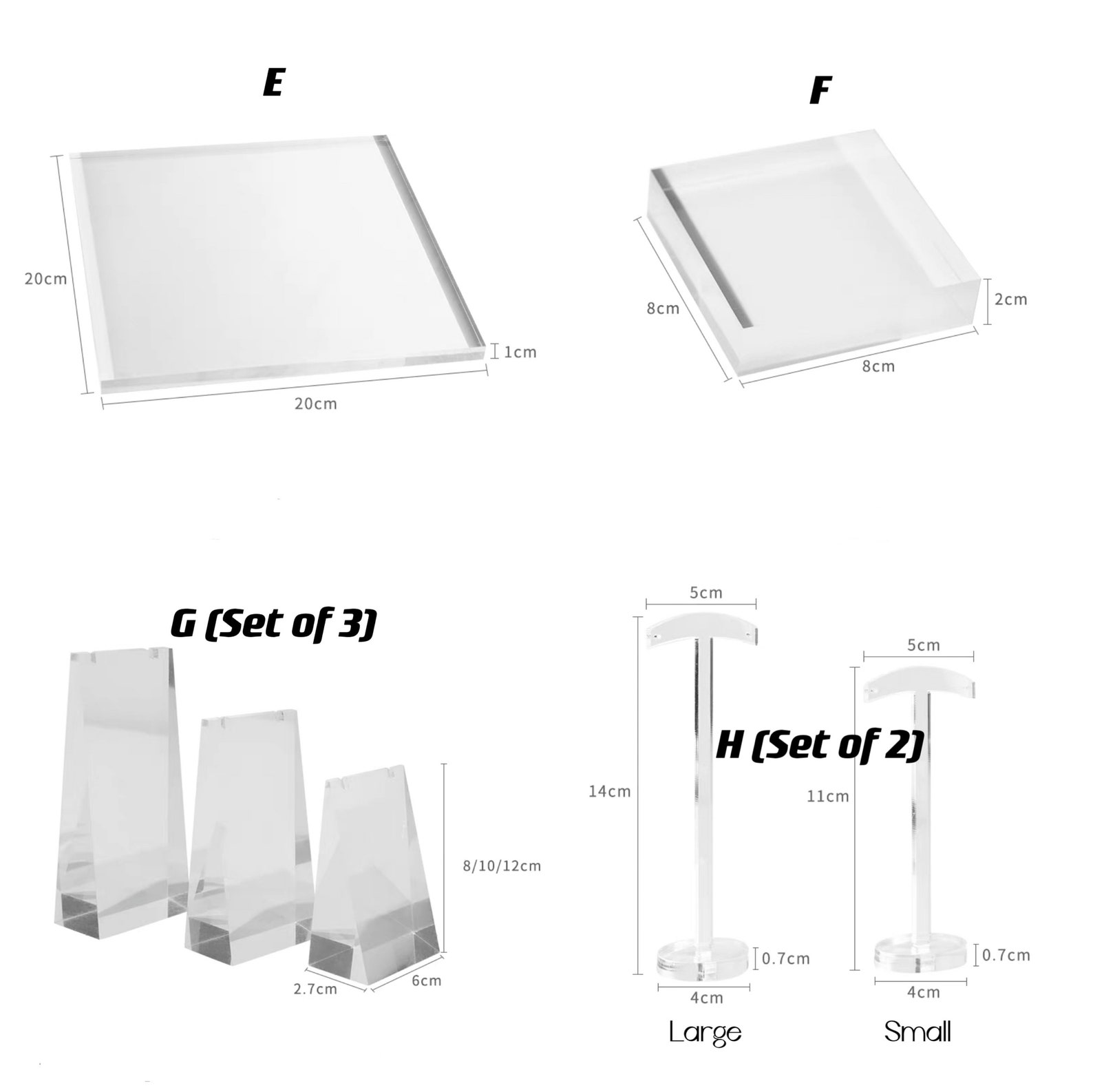 Acrylic Jewelry Display Set Earrings Display Holder Set - Etsy