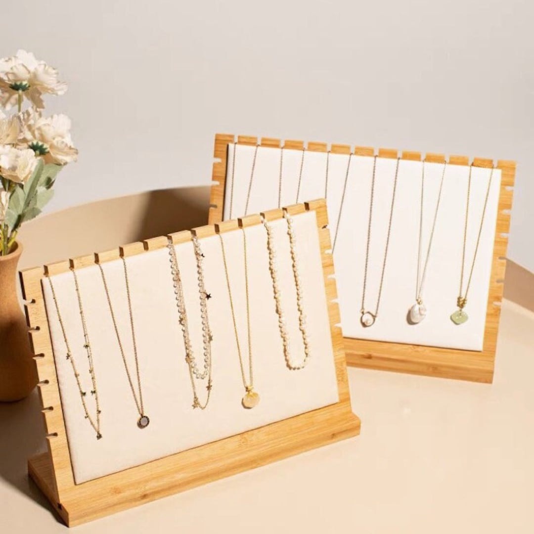 Wood Necklace Display Stand, Jewelry Display Stand, Necklace Display ...