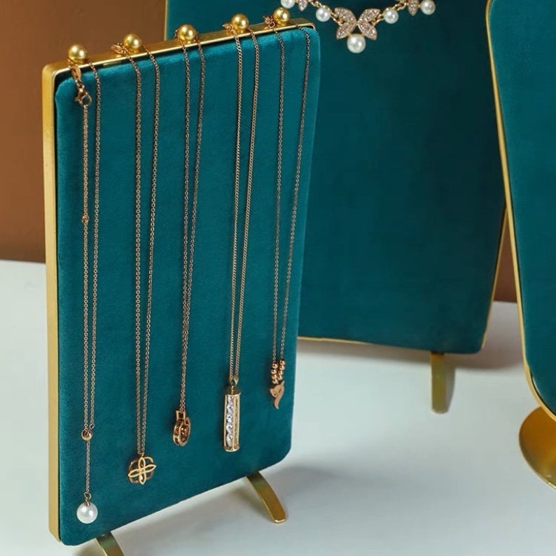 Velvet Jewelry Display Set Green Jewelry Holder Jewelry - Etsy